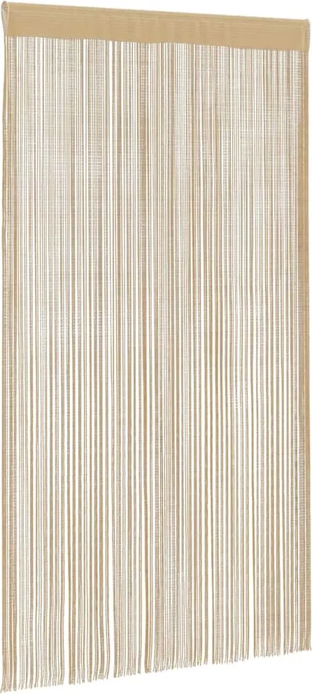 Provázkové záclony, 2 ks, 100x250 cm, béžová 132404