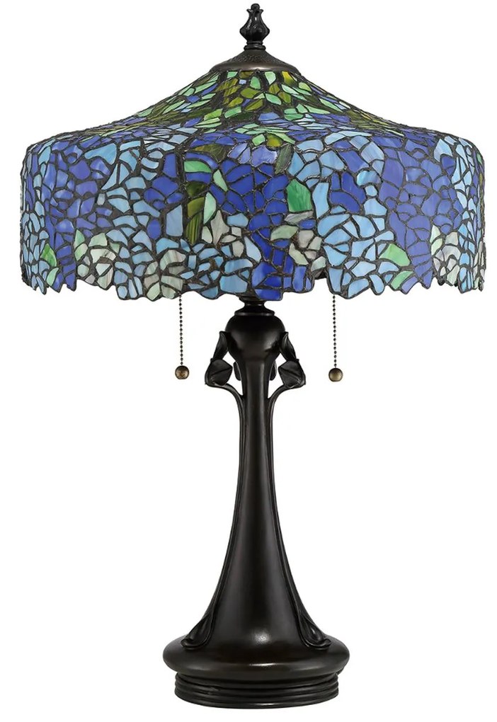 Stolní lampa Cobalt v designu Tiffany