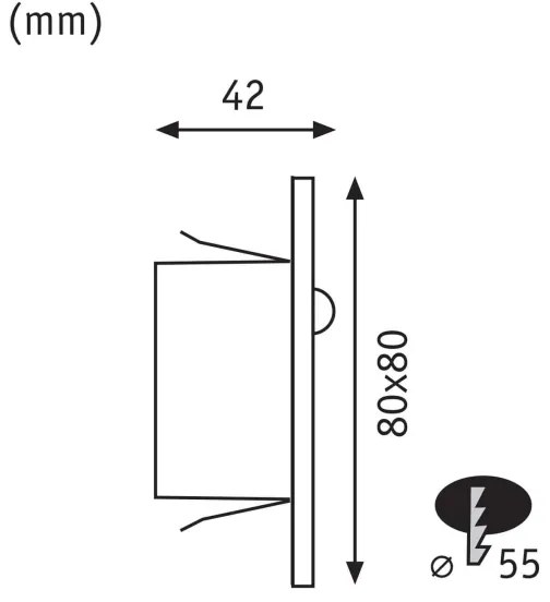 Paulmann  93133 - LED/1,2W Schodišťové svítidlo se senzorem EDGE 230V bílá