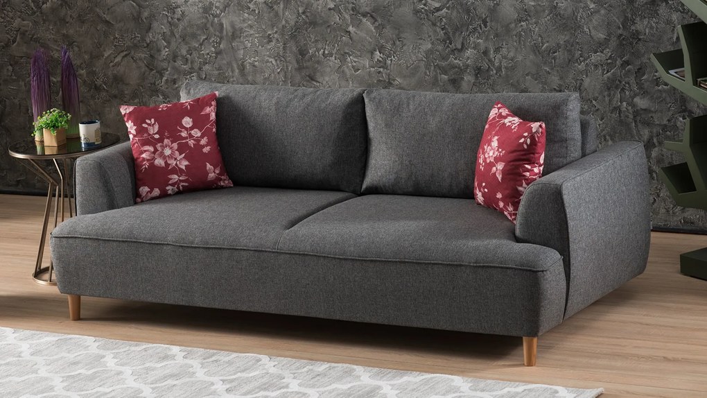 Hanah Home Pohovka FELIX tmavě šedá 230 cm 825BLC1379