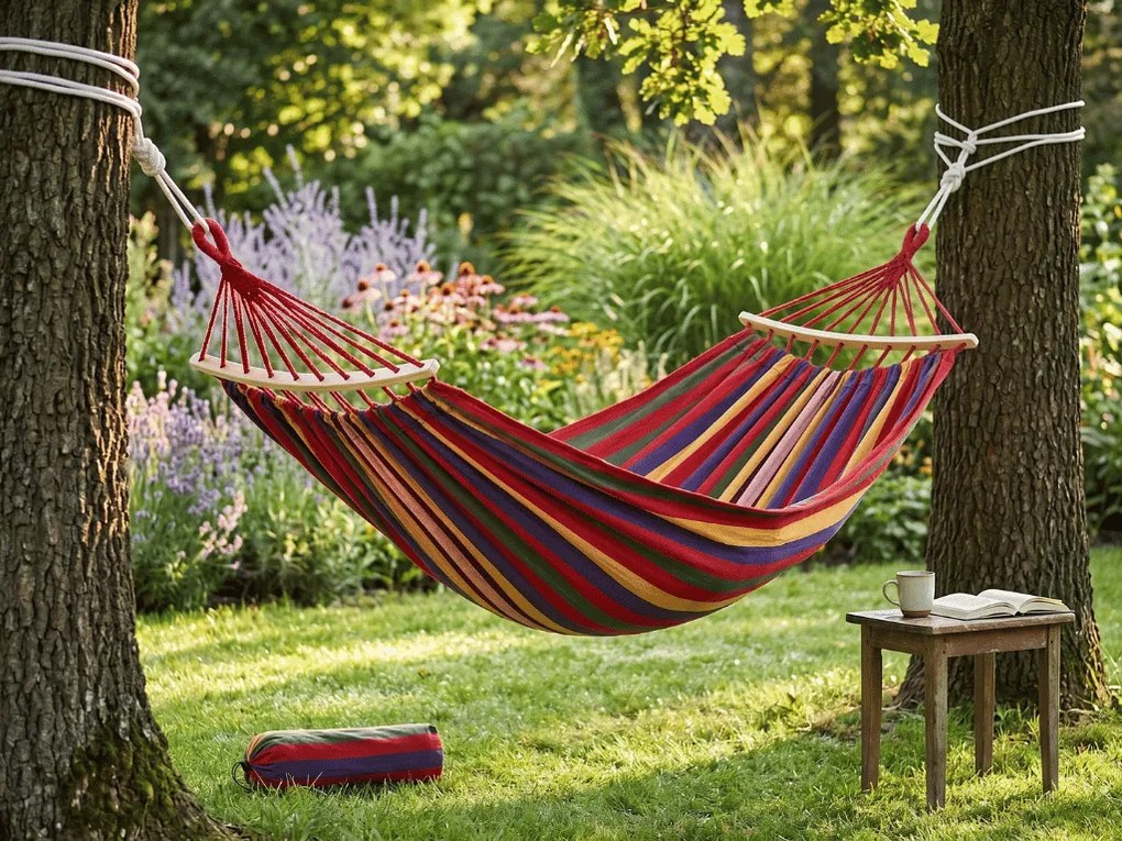 Houpací síť ZENVIO COMFORT 200x80 cm, červená + taška zdarma