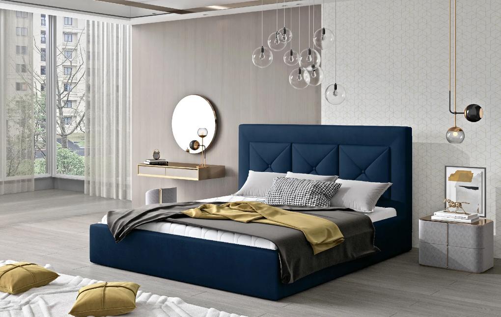 Eltap Čalouněná postel Cloe s úložným prostorem Materiál a barva potahu: Dora 21 - béžová, Rozměry (cm): 160x200