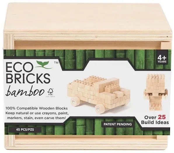 Stavebnice once kids eco-bricks bambus 45 dílů