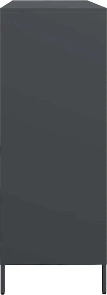 Příborník antracitový 135x39x103,5 cm ocel válcovaná za studena 3307175