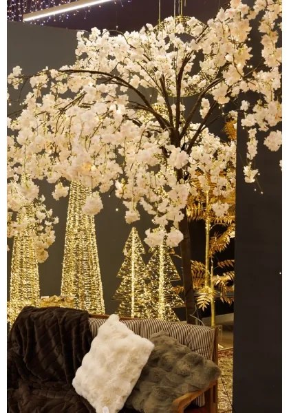 LED Vánoční dekorativní umělý strom CHERRY TREE 288xLED/230V 2,5 m třešeň