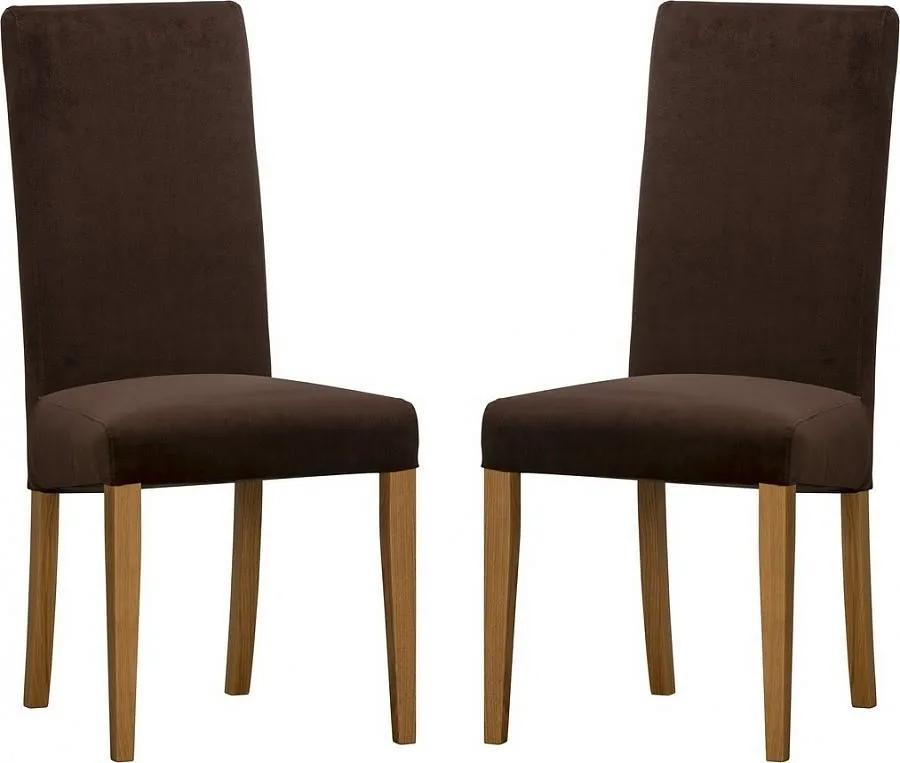 Casarredo - Komfort nábytek Dřevěná jídelní židle LUCERA, Carabu výběr barev, (2ks) | barva: szy-dub-rustikal,potah: carabu 110