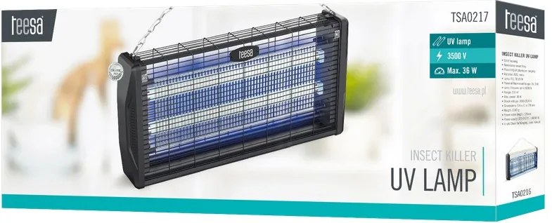 Elektrický lapač komárů a dalšího hmyzu TEESA TSA0217, 36W ( 2x 18W)