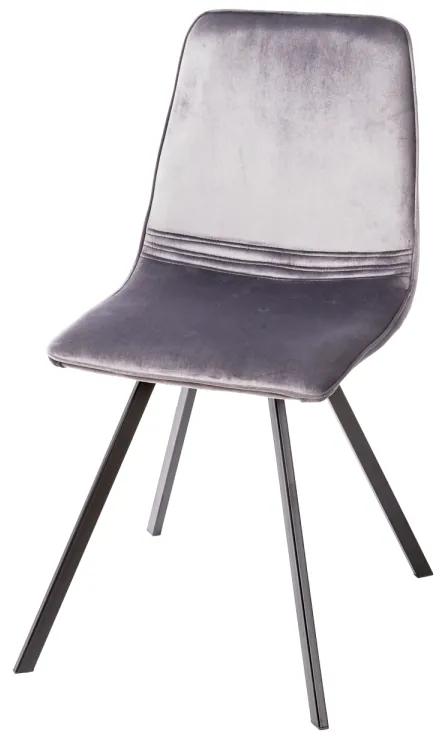 Designová židle Holland tmavošedý samet