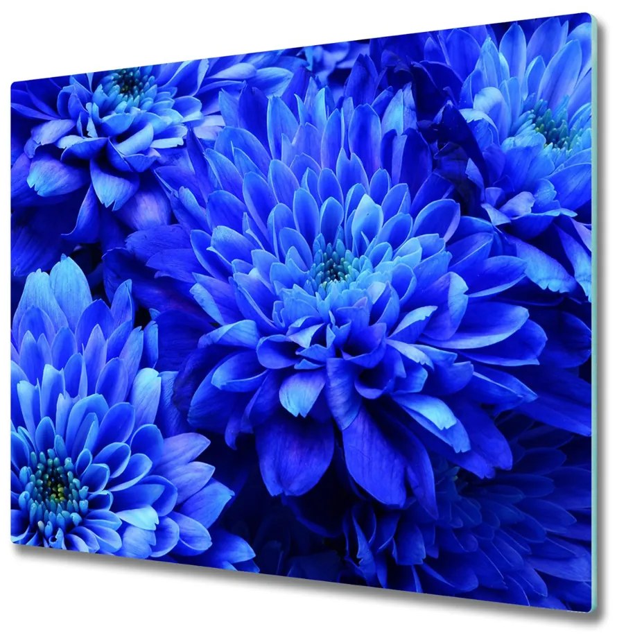 Skleněná krájecí deska Blue aster 60x52 cm