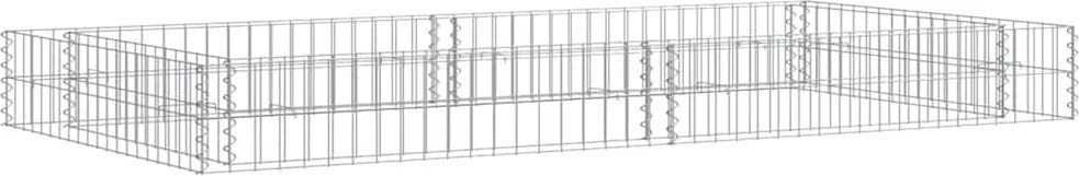 Gabionový vyvýšený záhon pozinkovaná ocel 200 x 100 x 20 cm 151312