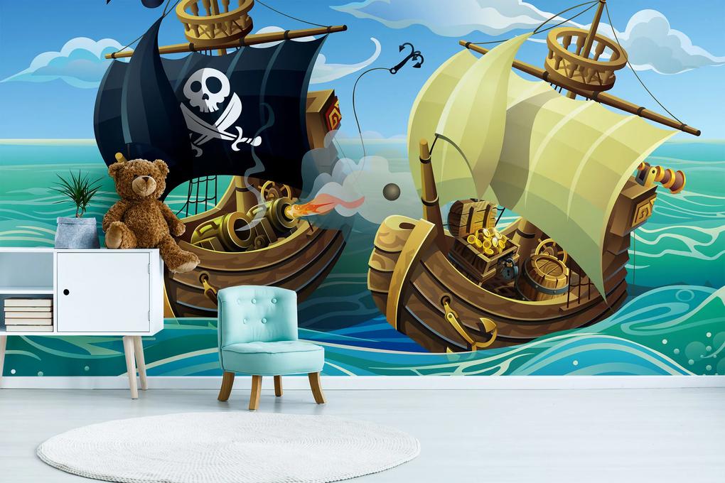 Malvis ® Dětská tapeta Piráti útočí Vel. (šířka x výška): 360 x 260 cm