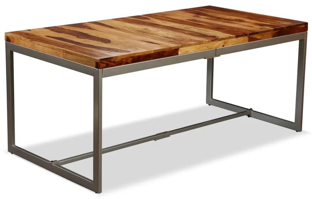 Jídelní stůl masivní sheeshamové dřevo a ocel 180 cm,  244797