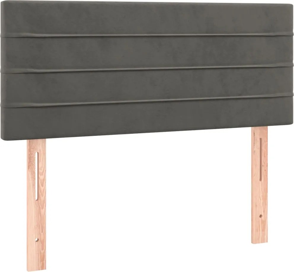Box spring postel s matrací tmavě šedá 80 x 200 cm samet 3141330