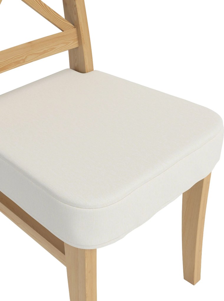 Sedák na židli IKEA Ingolf barva krémová látka pletený vzor