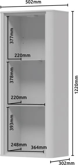 Závěsná skříň AIR - VK-1KS/AI - Pepper bílá lak mat