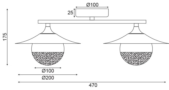 ACA DECOR Přisazené svítidlo LAYLA max. 2x25W/G9/230V/IP20