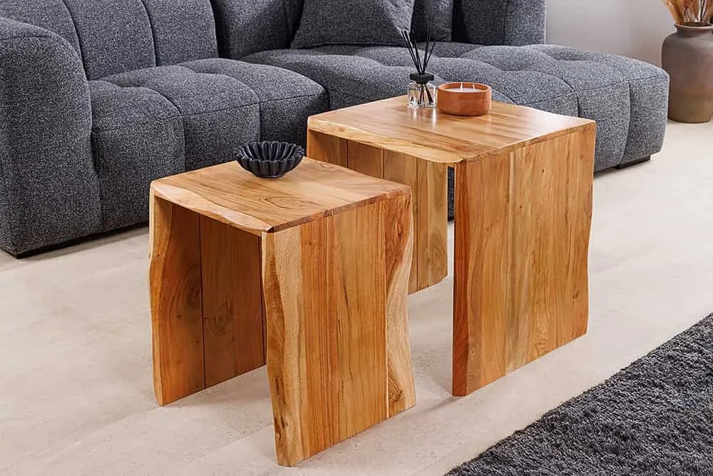 Sada odkládacích stolků Massive 55 cm akácie