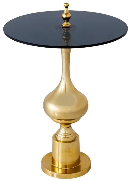 Odkládací stolek AMON Dekorhome Černá / zlatá