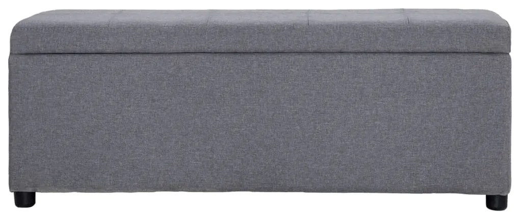 Lavice s úložným prostorem 116 cm světle šedá polyester 281317