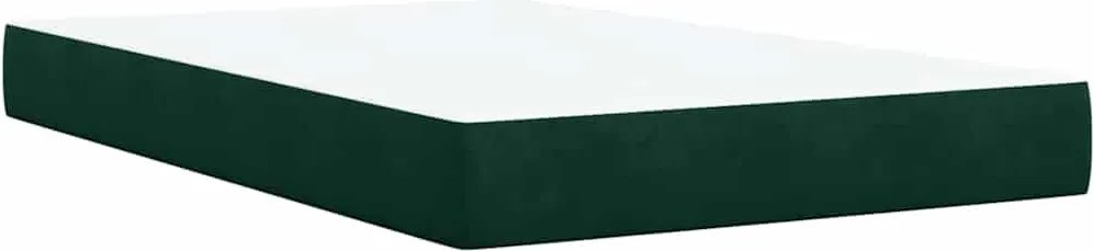Box spring postel s matrací tmavě zelená 120x190 cm samet 3286267