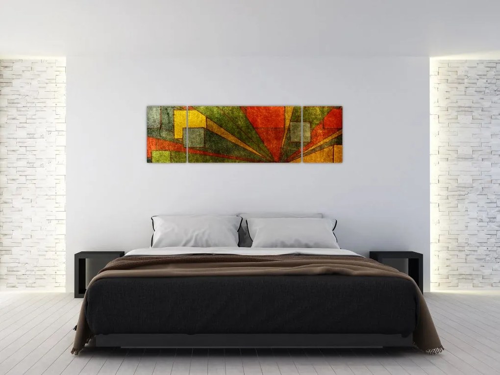 Obraz geometrické abstrakce (170x50 cm)