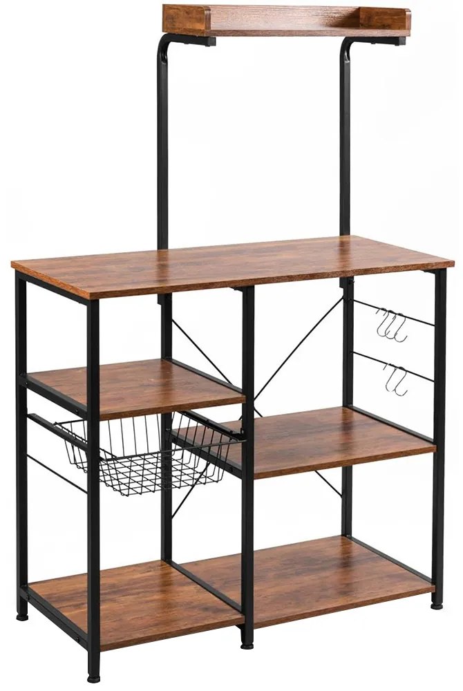 Praktický a stylový regál s košíkem