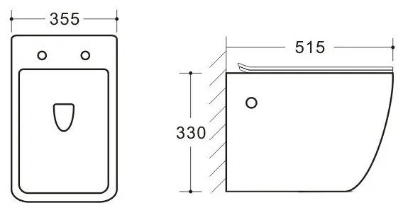 Závěsná WC mísa MEXEN VEGA bílá, rimless + prkénko slim