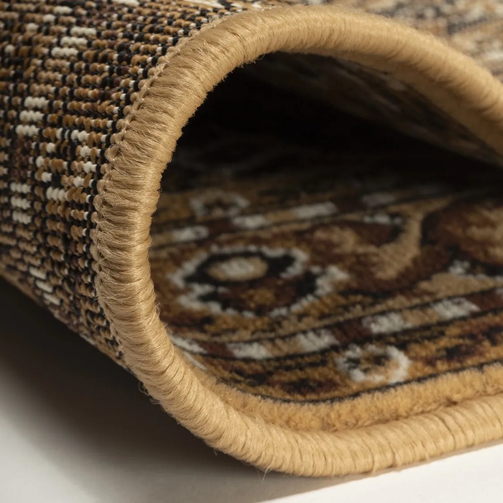 Alfa Carpets, Běhoun na míru TEHERAN T-102 beige, šíře 120 cm, béžová, chodba / předsíň