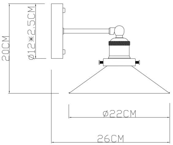 Globo 15053W - Nástěnné svítidlo LENIUS 1xE27/60W/230V