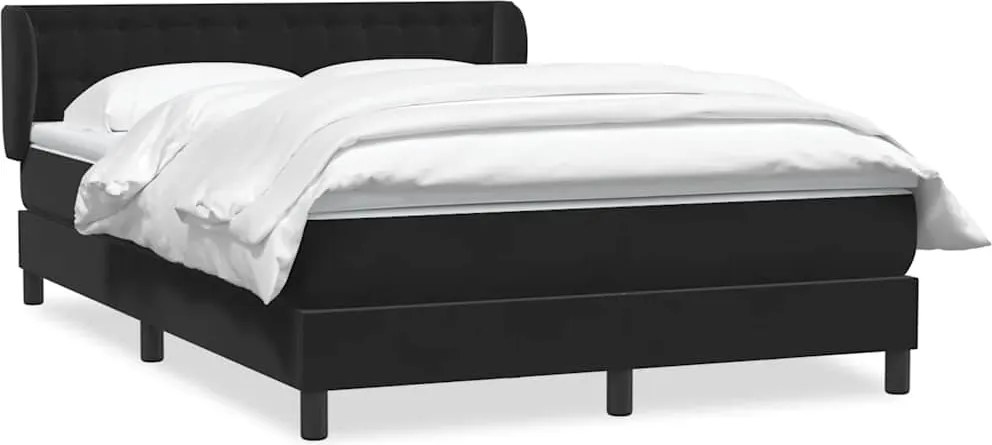 Box spring postel s matrací černá 160x210 cm samet 3317867