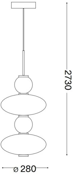 Ideal Lux - LED Lustr na lanku LUMIERE LED/34W/230V