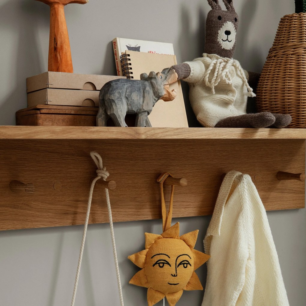 FERM LIVING Věšák s poličkou Place Rack Small, Oak