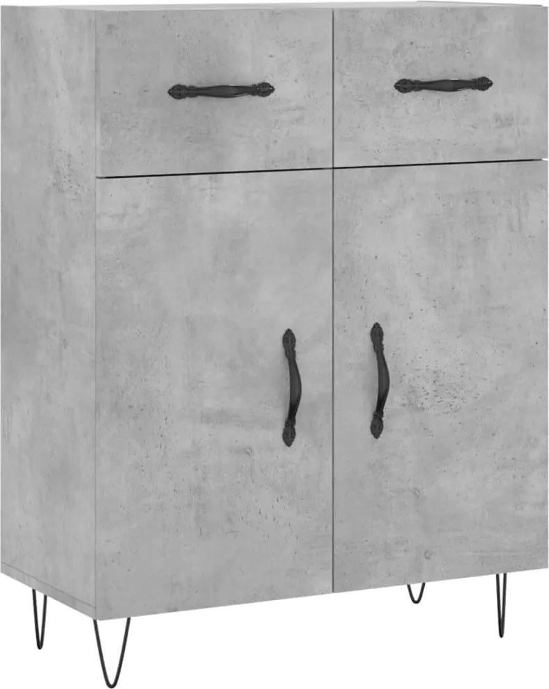 Skříň highboard betonově šedá 69,5x34x180 cm kompozitní dřevo 3199909