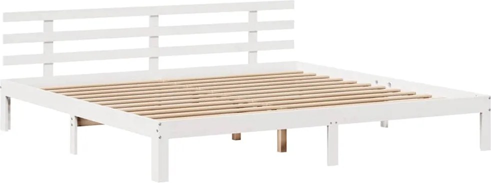 Rám postele se zásuvkami bílý 180 x 200 cm masivní borovice 3302017