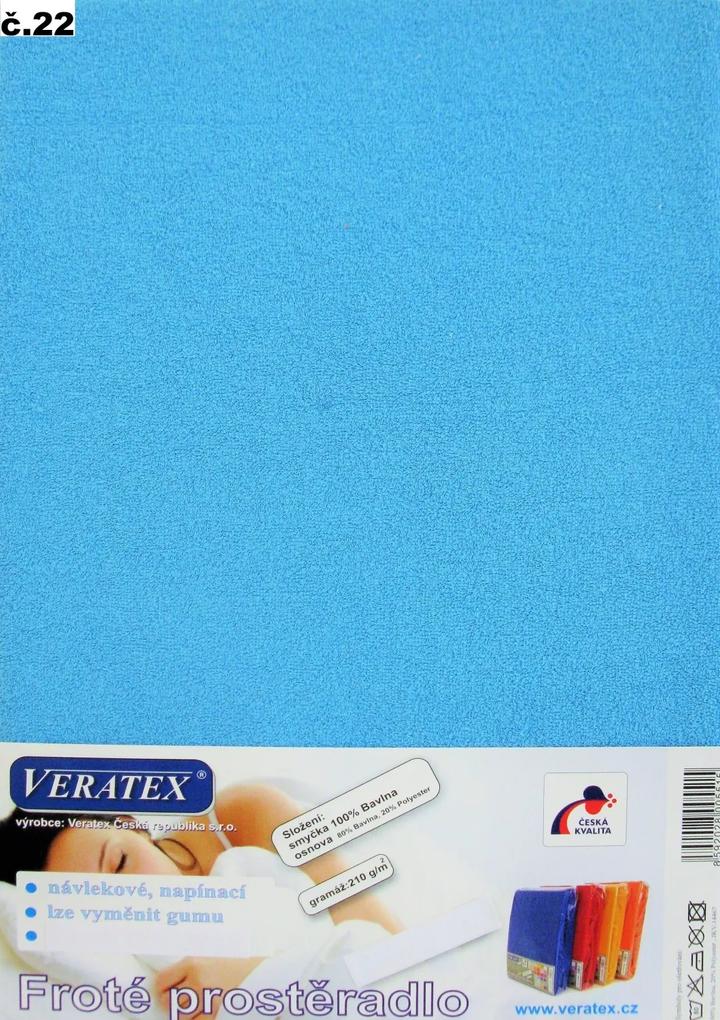 Veratex Froté prostěradlo 120x200/16 cm (č.22-stř.modrá)  Froté