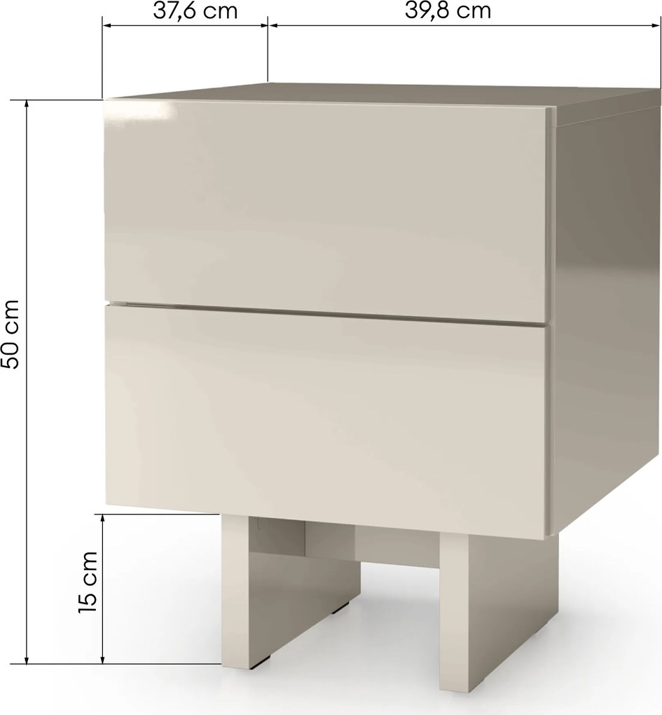 Noční stolek Glim 39,8 cm kašmírový