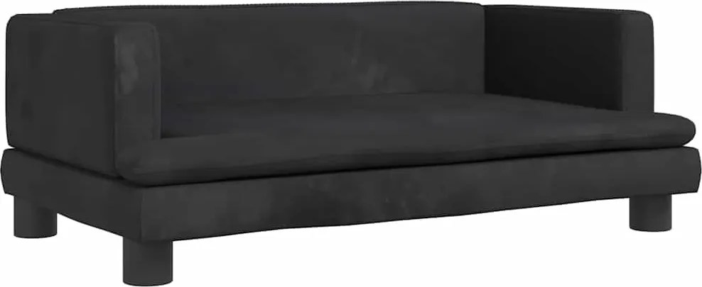Pelíšek pro psy černý 80 x 45 x 30 cm samet 171898