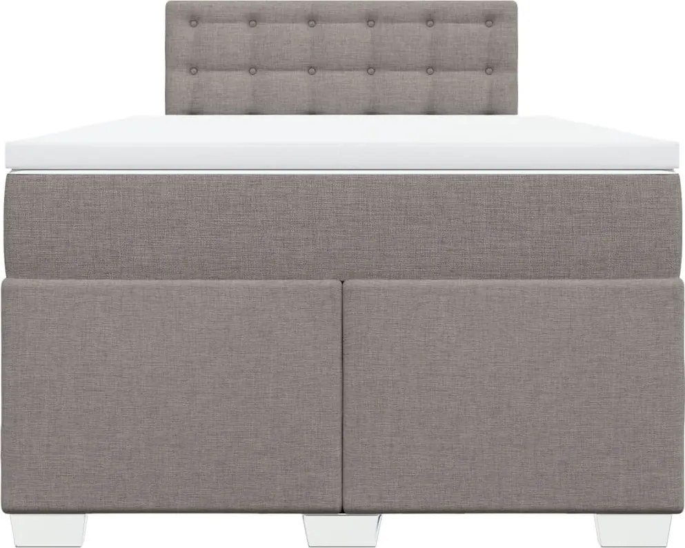 Box spring postel s matrací taupe 120x200 cm textil 3285873