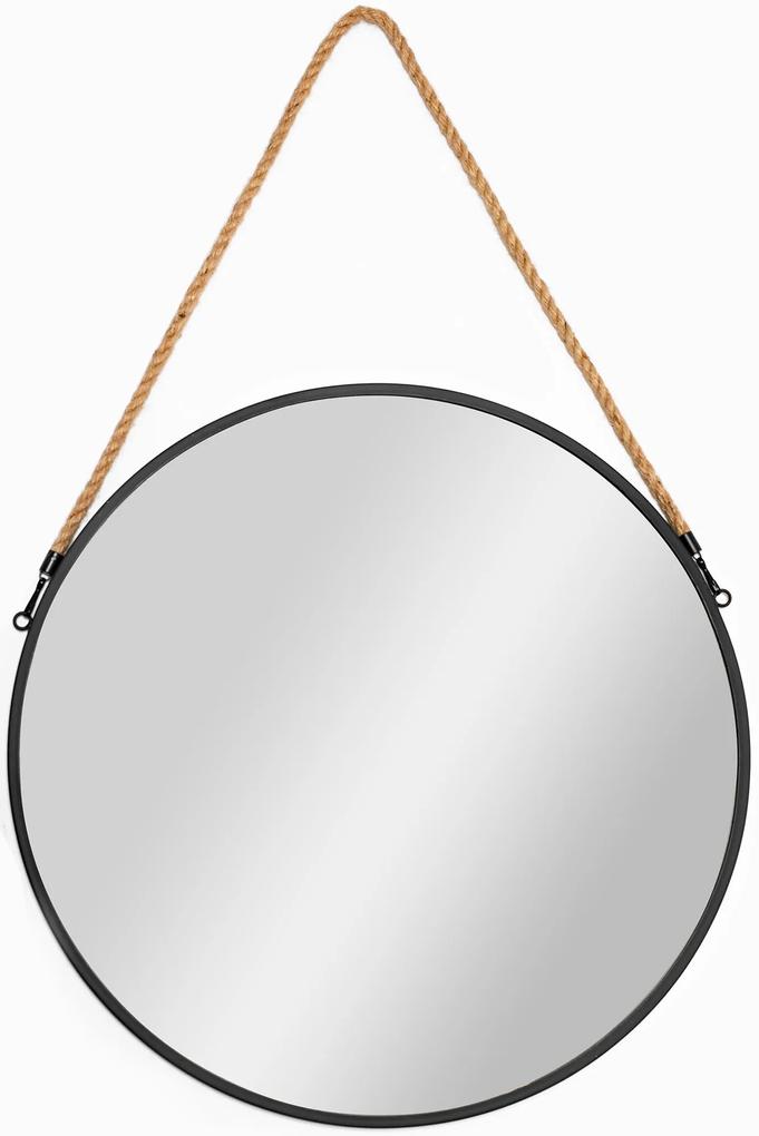 REA - Tutumi kulaté zrcadlo BBJ-50R 50 cm, černá, HOM-06698