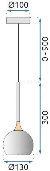 Toolight Závěsné LED osvětlení Bowl G086-1CP zlaté