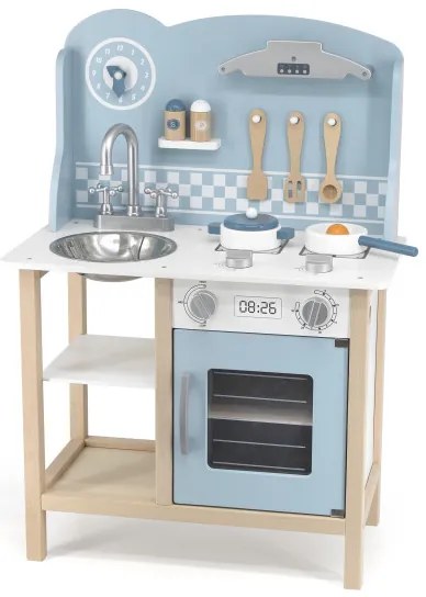 Dětská kuchyňka Viga 44047 PolarB stříbrná / modrá