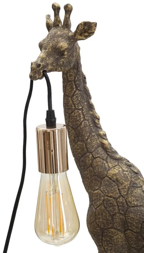 Stolní lampa Mauro Ferretti Giraffe, 28x16x60 cm, starožitná zlatá