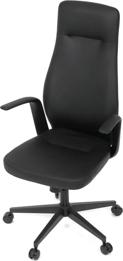 Kancelářské křeslo KA-T8325 BK, synchronní mechanismus, černá ekokůže (66 x 62) cm