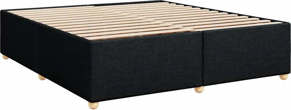 Box spring postel s matrací černá 200x200 cm textil 3286782
