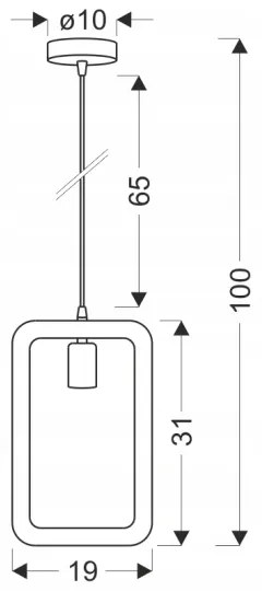 Lustr na lanku OSTOR 1xE27/40W/230V béžová/černá
