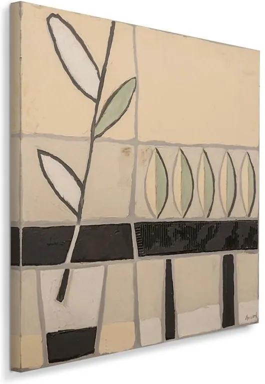 CARO Obraz na plátně - A Window With Plants 40x40 cm