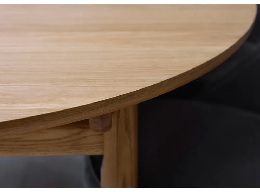 Kulatý rozkládací jídelní stůl v dekoru dubu ø 120 cm Carno – Unique Furniture