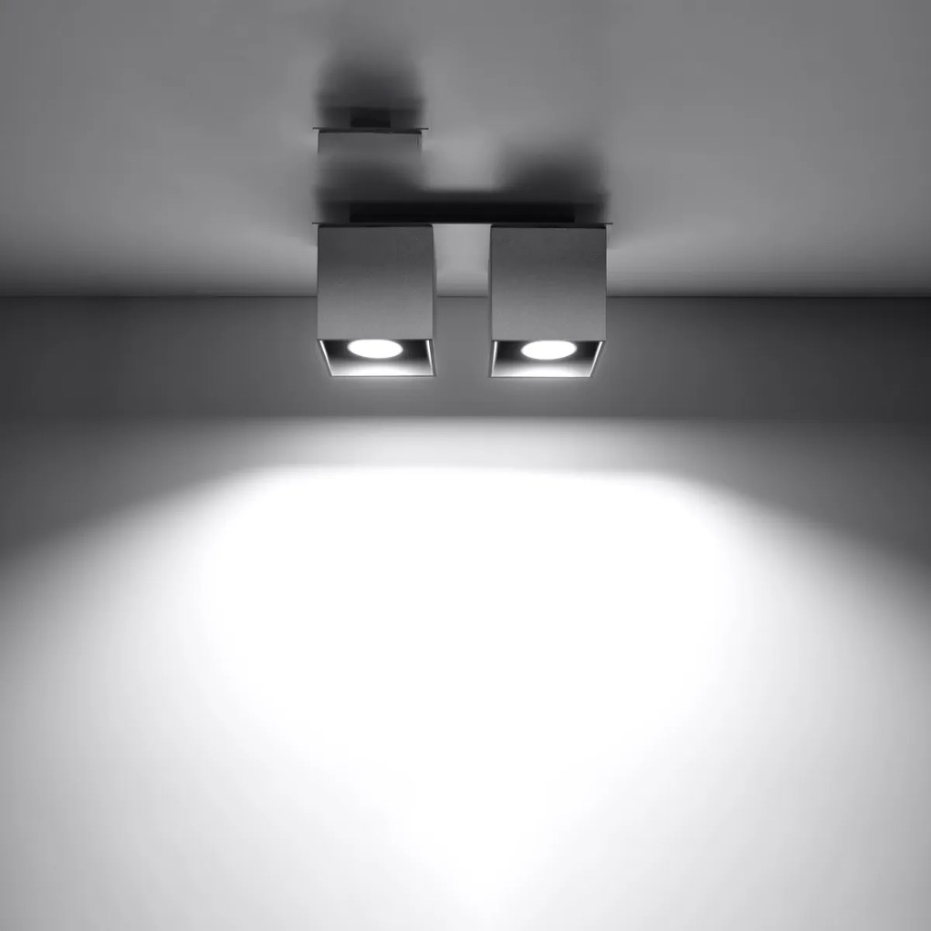 Sollux Lighting Stropní svítidlo QUAD 2 šedé