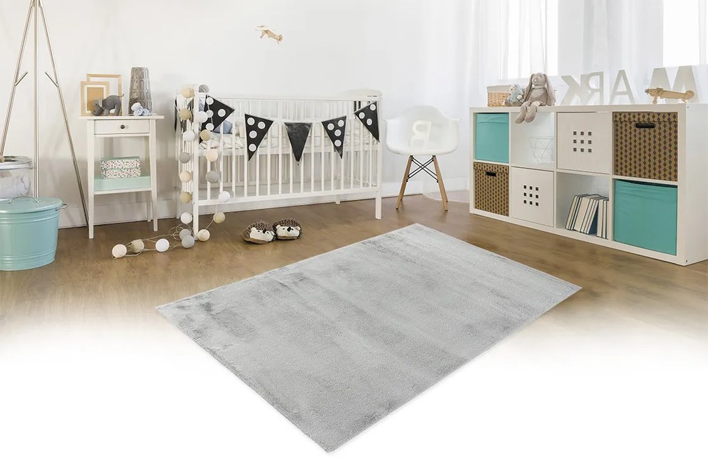 BO-MA, Kusový koberec Rabbit new 08 grey, 80x150, šedá, ložnice