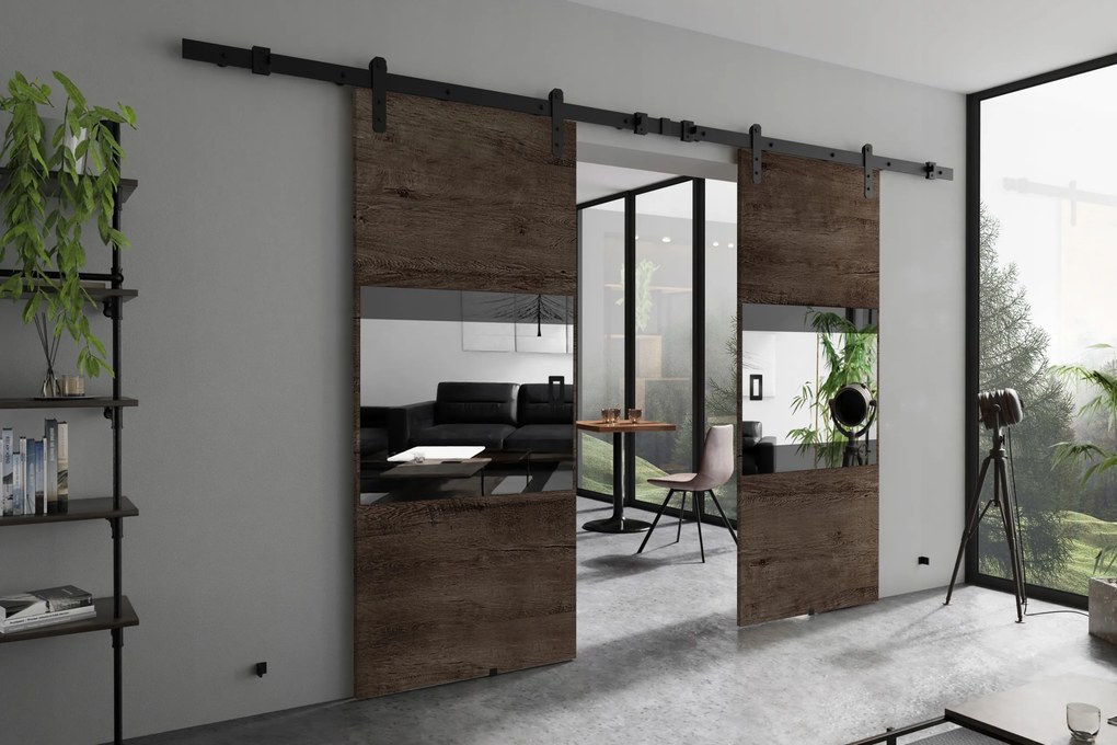 Posuvné dveře MIA DUO 192 tmavý jasan